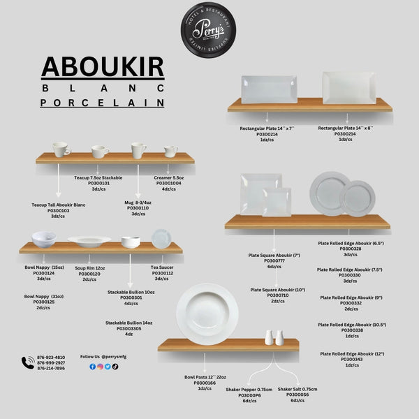 Aboukir Blanc Porelain