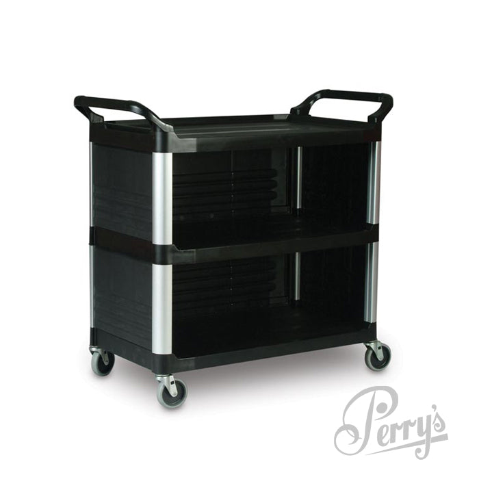 UTILITY CART - BLACK, 3 TIER Enc.